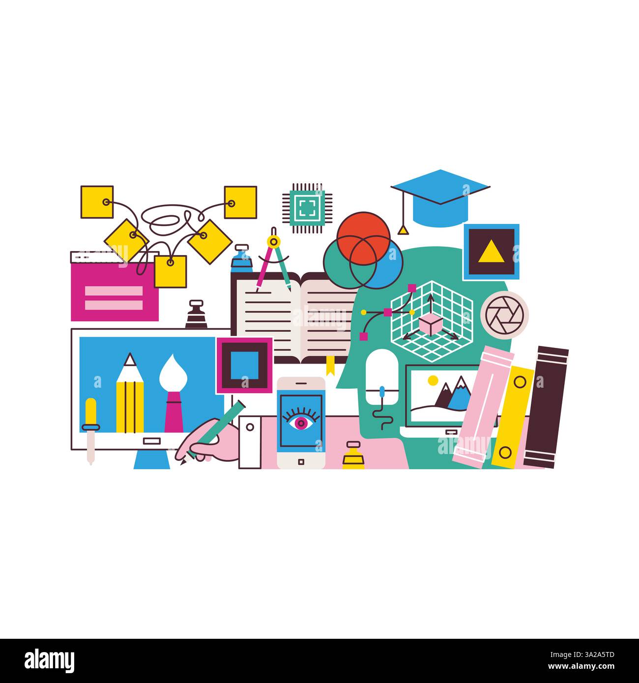 Ux designer creative graphic Cut Out Stock Images & Pictures - Alamy