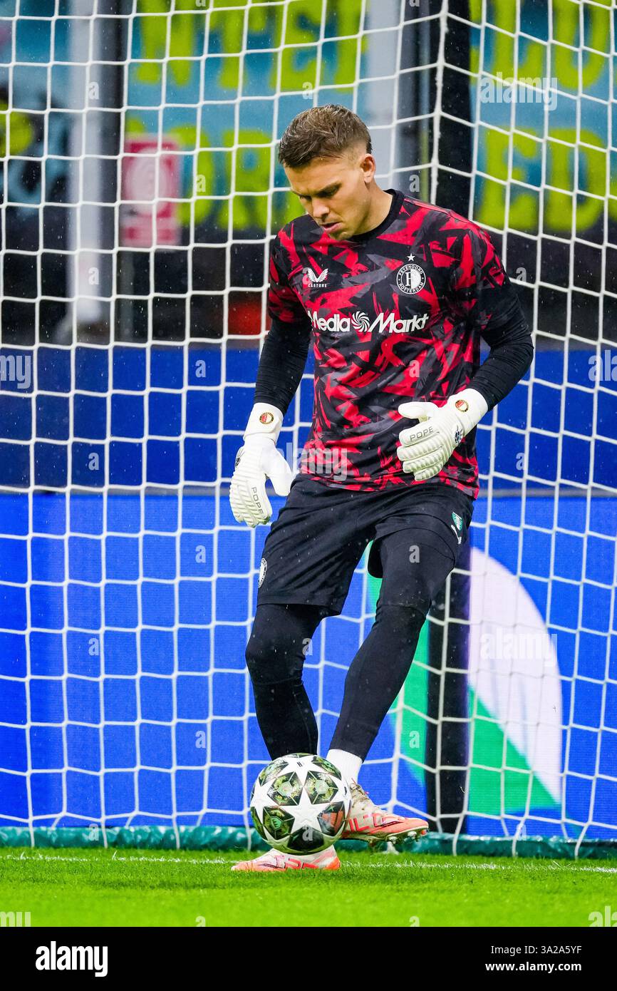 Milan - Goalkeeper Timon Wellenreuther of Feyenoord during the 2nd leg ...