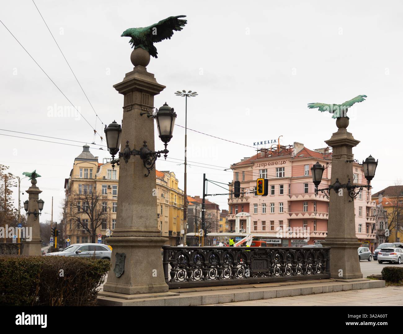 SOFIA, BULGARIA - FEBRUARY 13 2025: Orlov Most stone bridge in Sofia ...