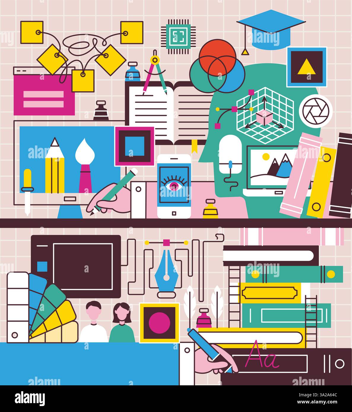 Graphic Designer Illustrator Artist Stock Vector Image & Art - Alamy