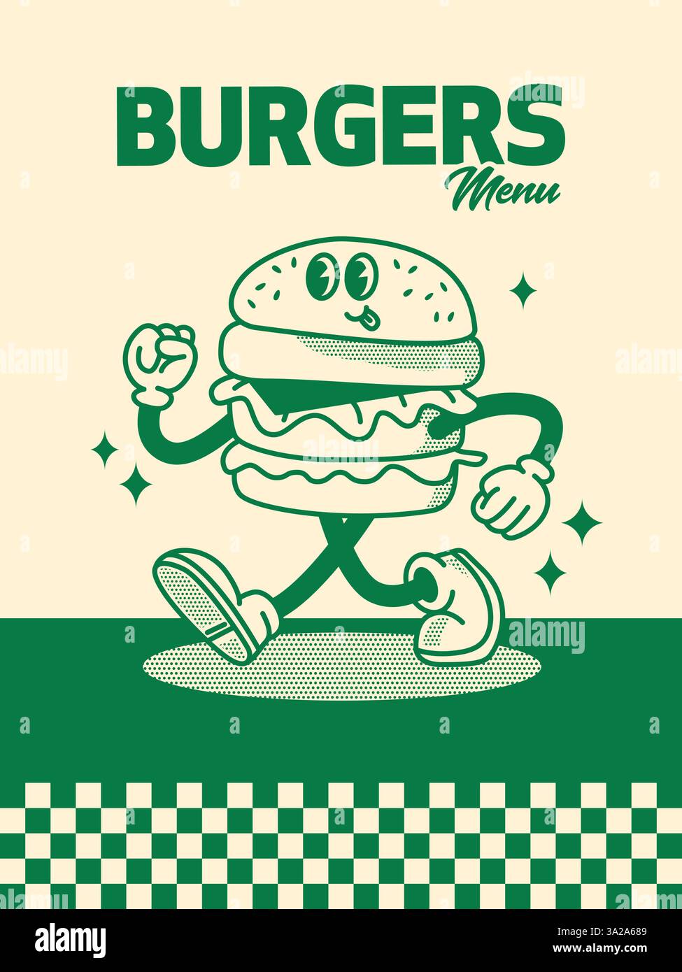 Green Burger Menu Poster Stock Vector Image & Art - Alamy