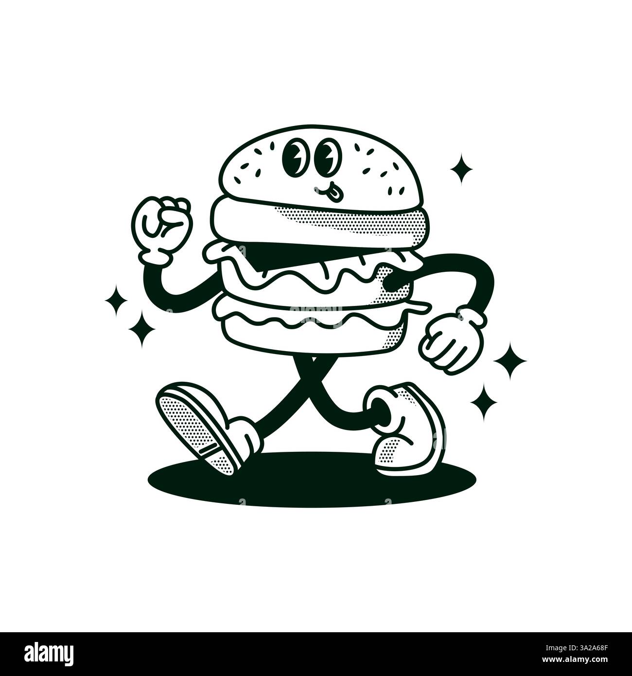 Hamburger mascot design style Stock Vector Images - Alamy