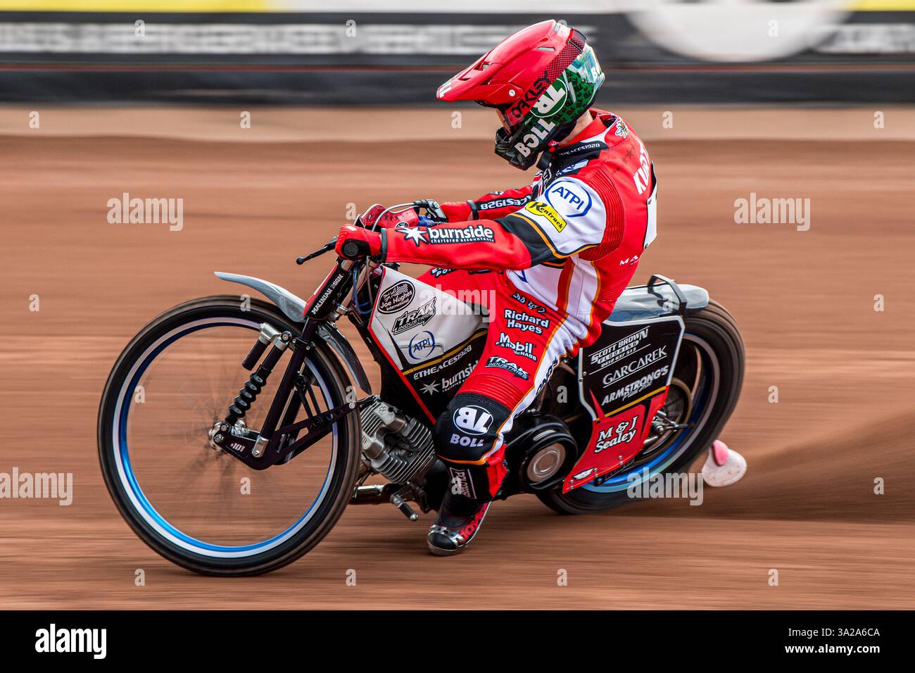 Brady Kurtz in action during the Belle Vue Aces Media Day at the ...