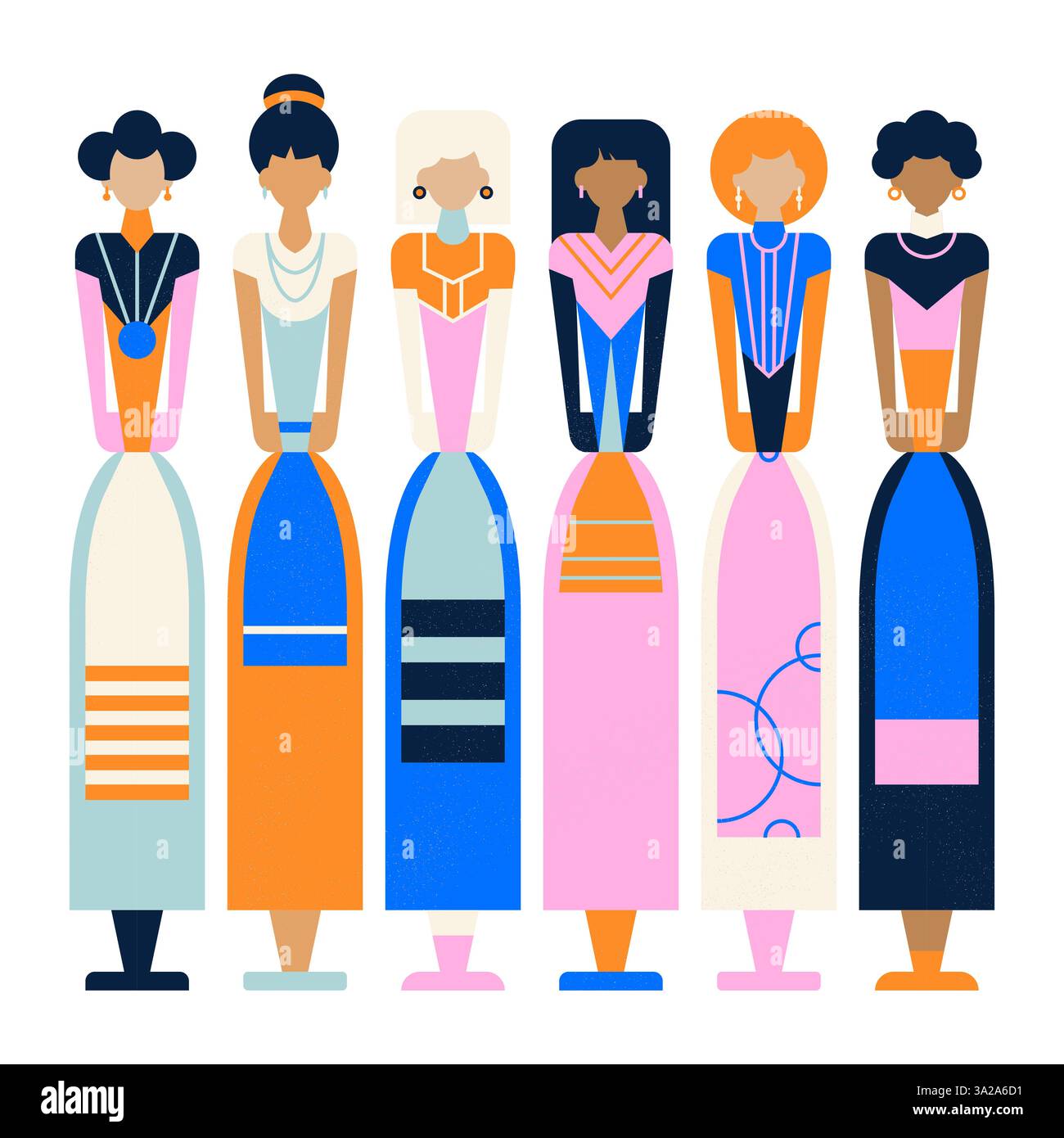 Diversity Women Traditional Costumes Stock Vector Image & Art - Alamy