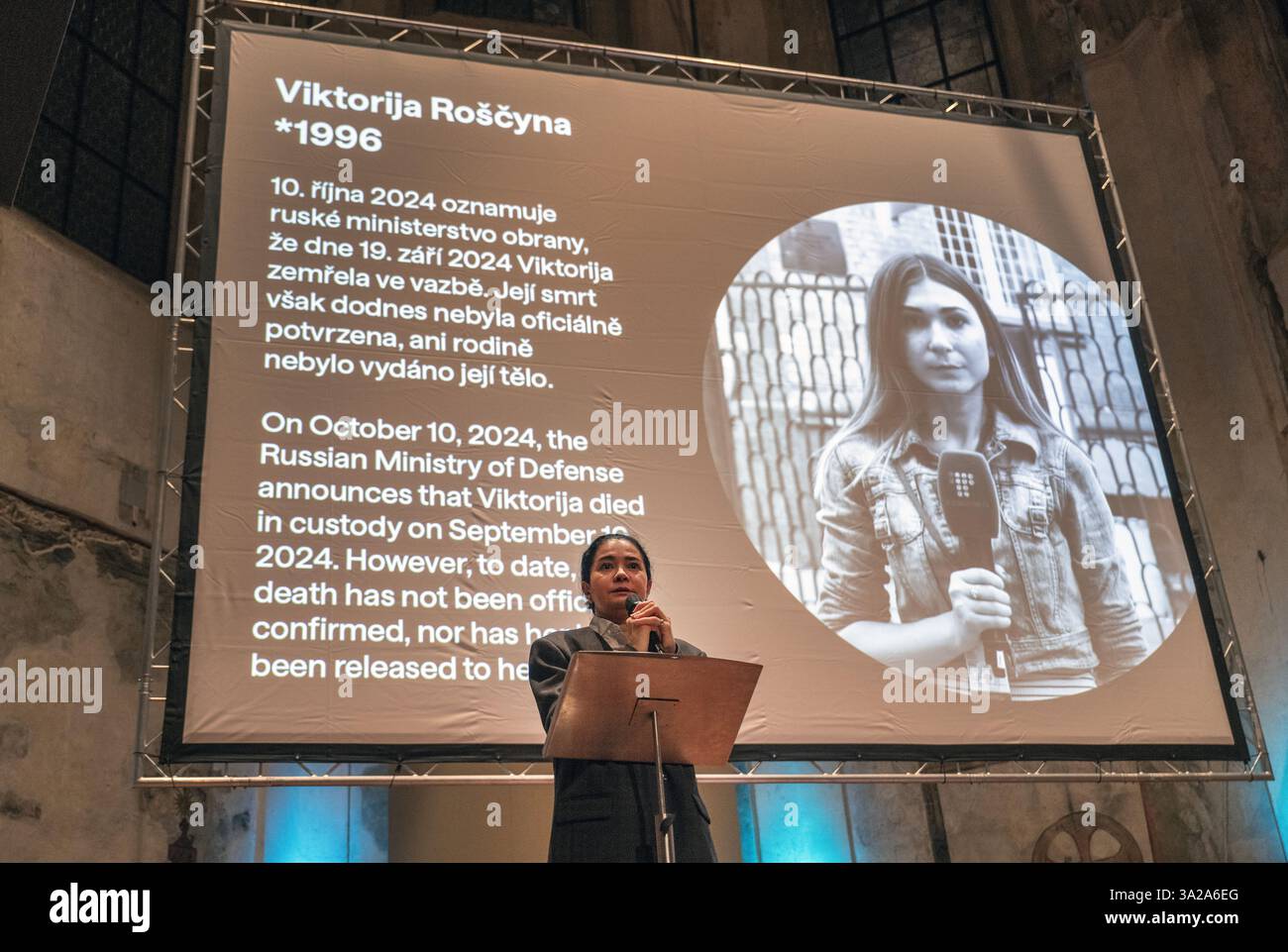 Prague, Czech Republic. 12th Mar, 2025. The opening of One World human ...