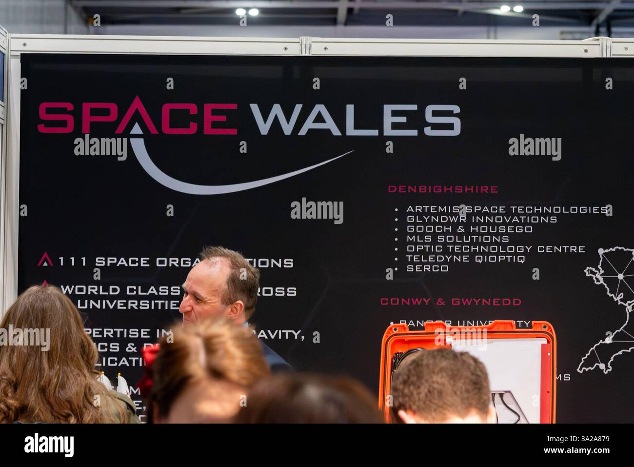 Space Wales stand at Space-Comm Expo in ExCeL London, UK Stock Photo ...