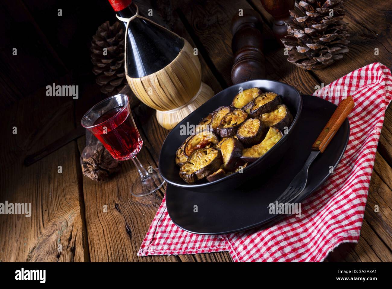Melitzanes Tiganites fried aubergines in Greek style Stock Photo - Alamy
