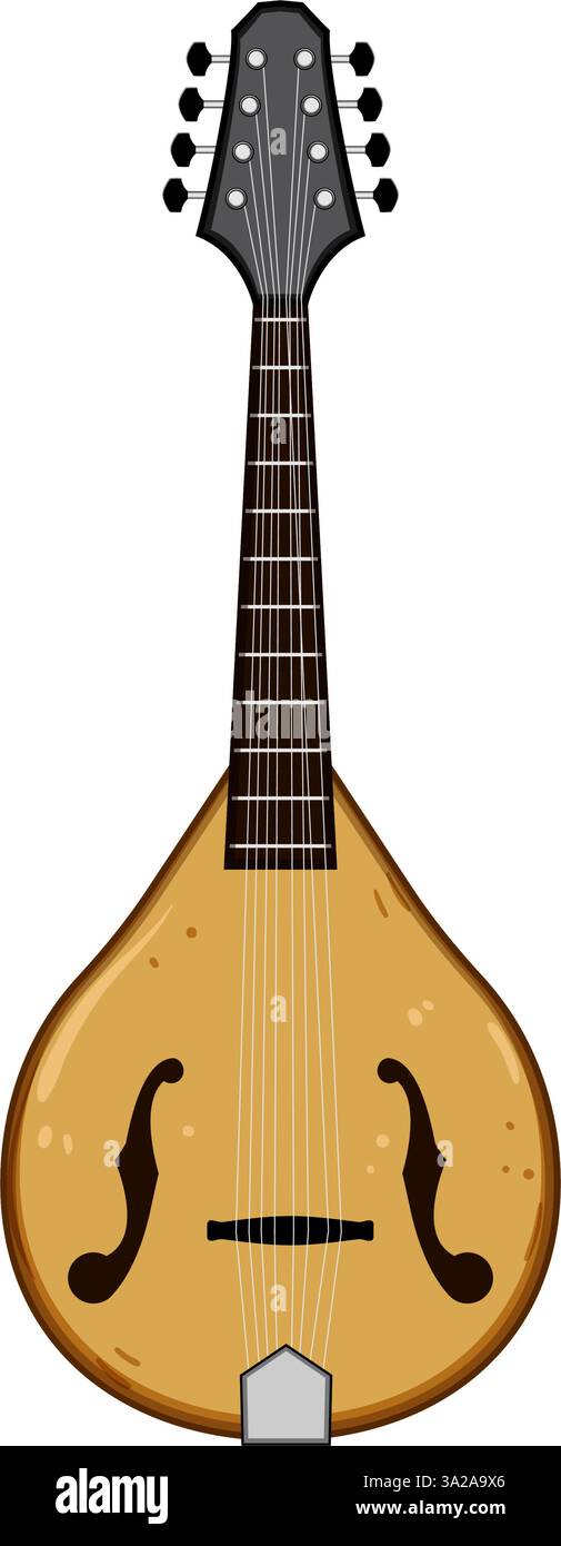 bridge mandolin cartoon vector illustration Stock Vector Image & Art ...