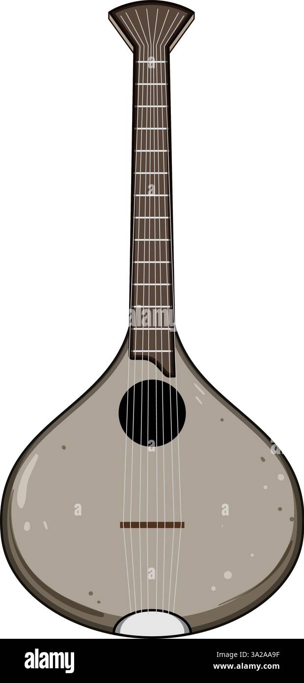 neck mandolin cartoon vector illustration Stock Vector Image & Art - Alamy