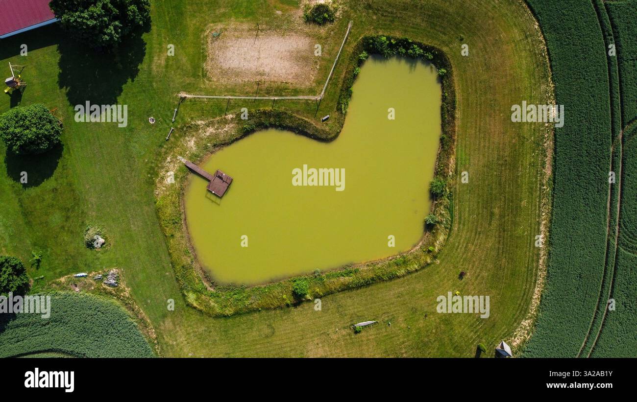 Aerial view backyard trees hi-res stock photography and images - Alamy
