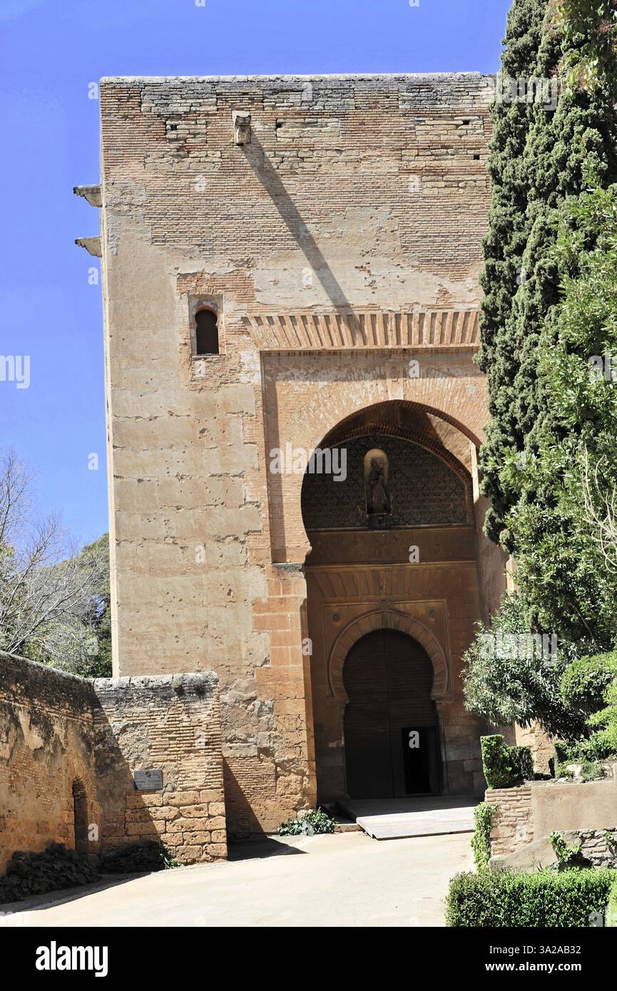 Alhambra, Granada, Andalusia, Spain, A historic building with a ...