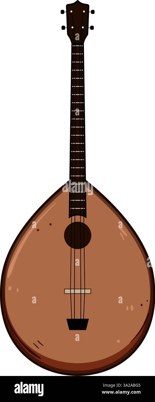 acoustic mandolin cartoon vector illustration Stock Vector Image & Art ...