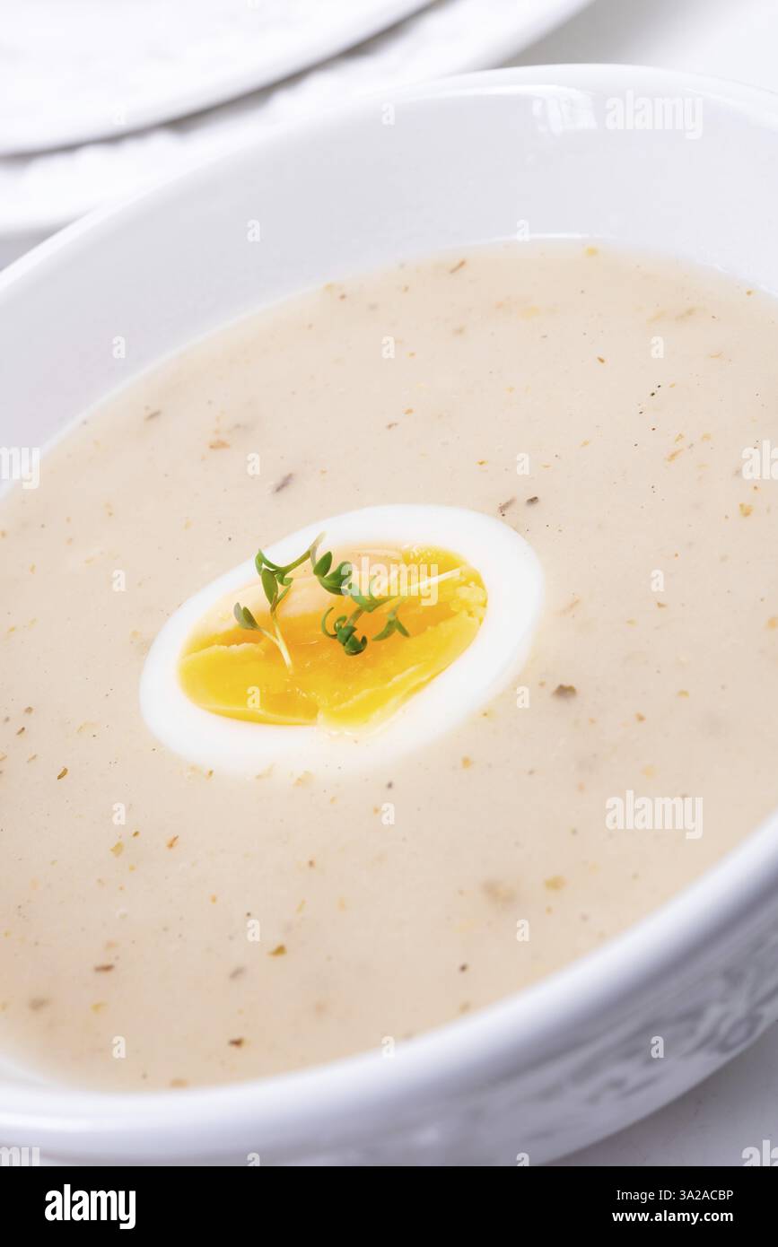 Easter in Polish: sour flour soup for Easter breakfast (?urek Stock ...