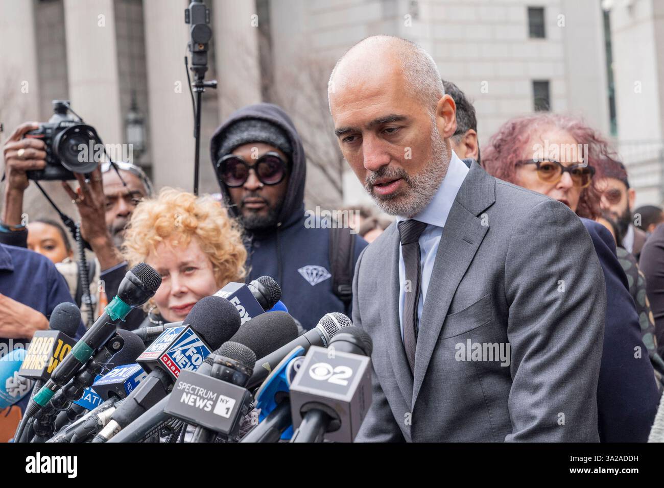 New York, NY, March 12, 2025: Attorney Ramzi Kassem for Mahmoud Khalil ...