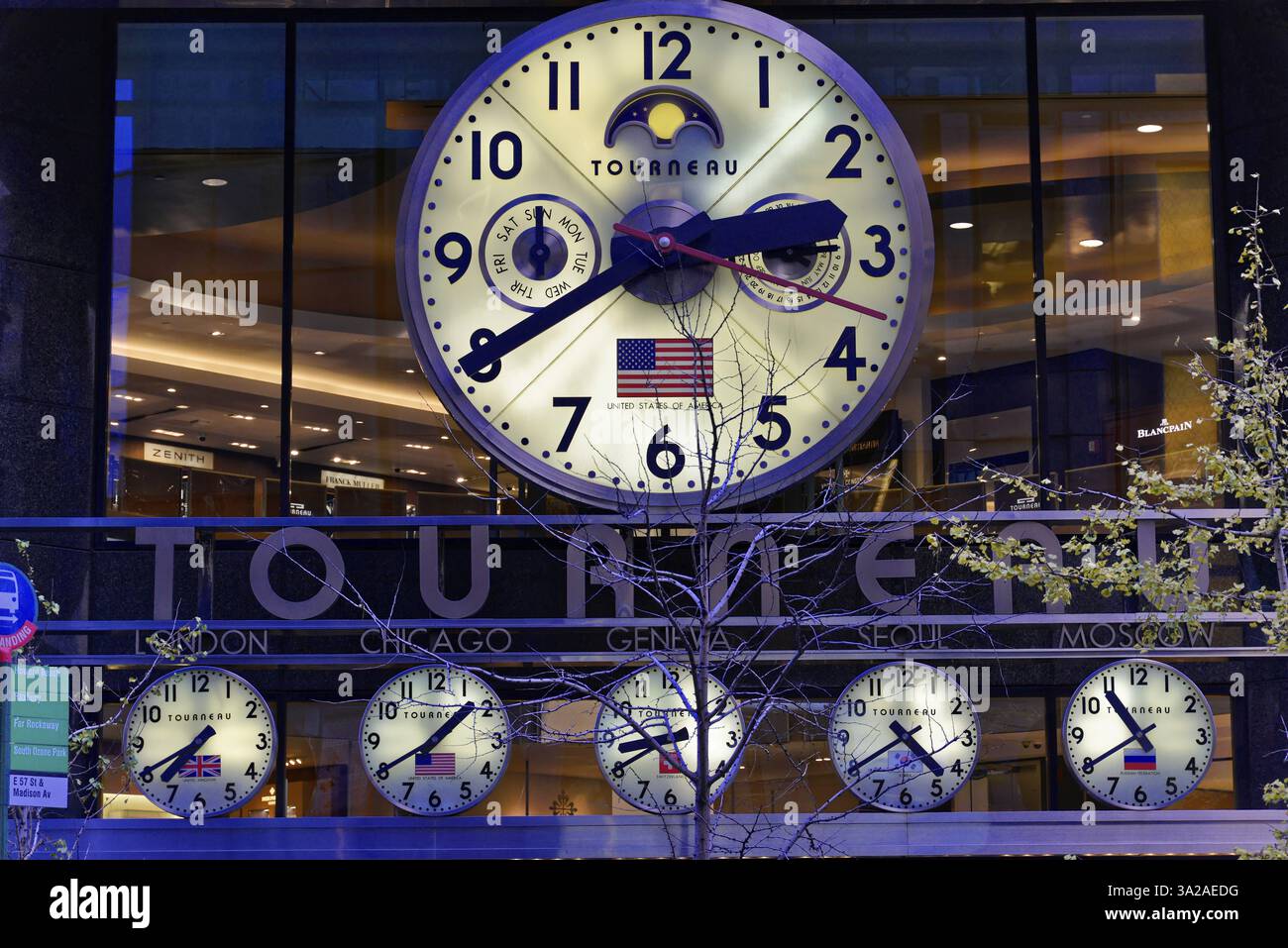 Manhattan, New York City, New York, USA, North America, Illuminated ...