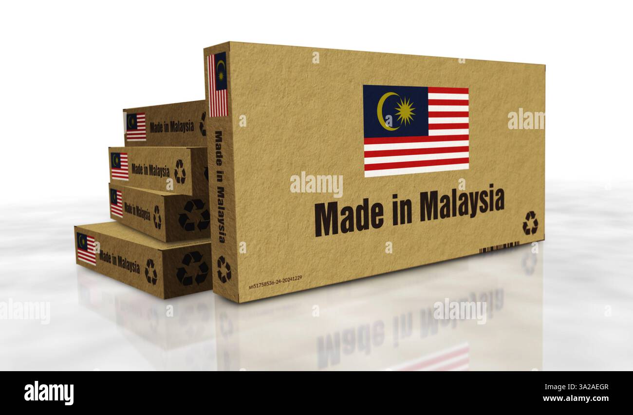 Made in Malaysia box production line. Malaysian, flag manufacturing and ...
