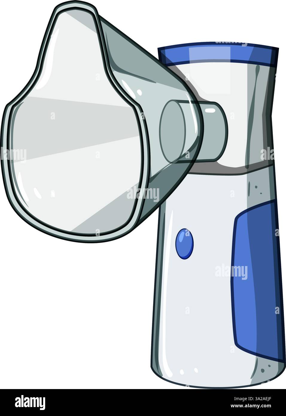 airway inhaler portable cartoon vector illustration Stock Vector Image ...