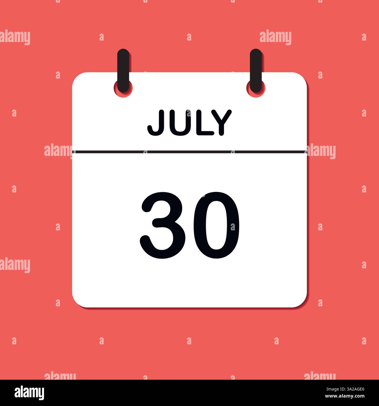 July 30. Daily Calendar icon for design. Simple design for business ...