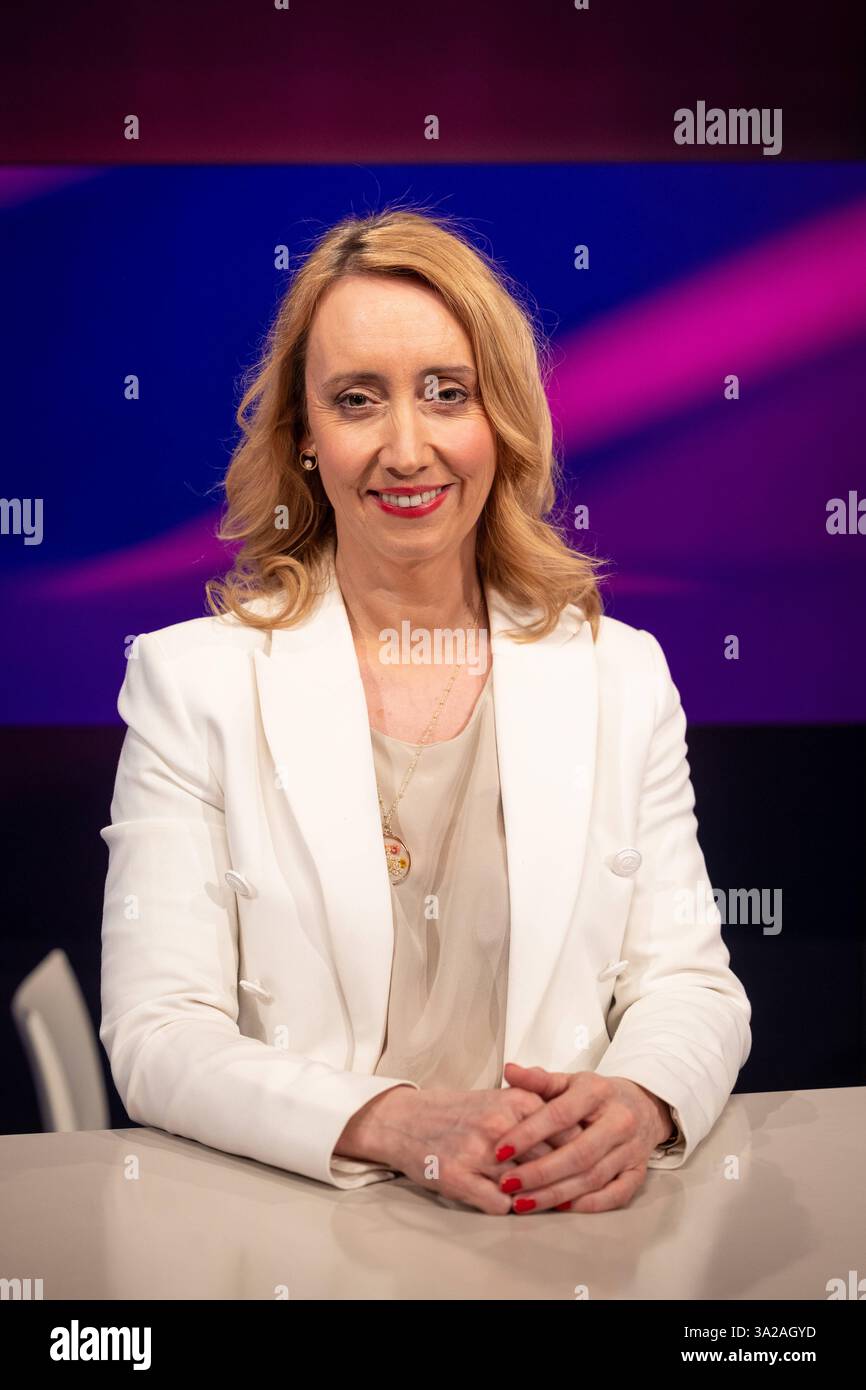 Fototermin MAISCHBERGER 12.03.2025 Melanie Amann Der Spiegel Presse-Fototermin zur Sendung ...