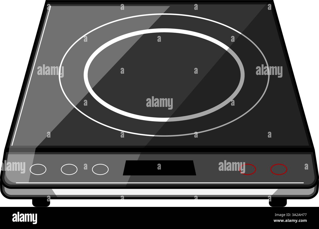 chardonnay induction cooktop cartoon vector illustration Stock Vector ...