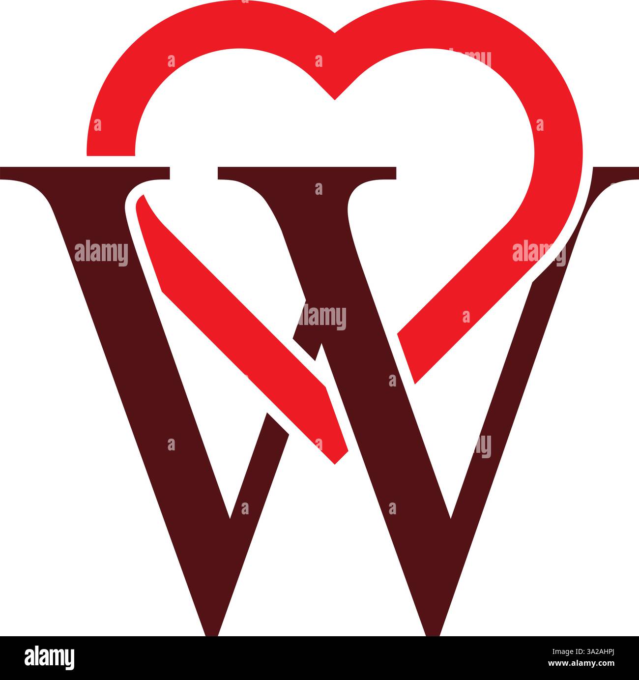 Love Inspired Letter W Logo Stock Vector Image & Art - Alamy