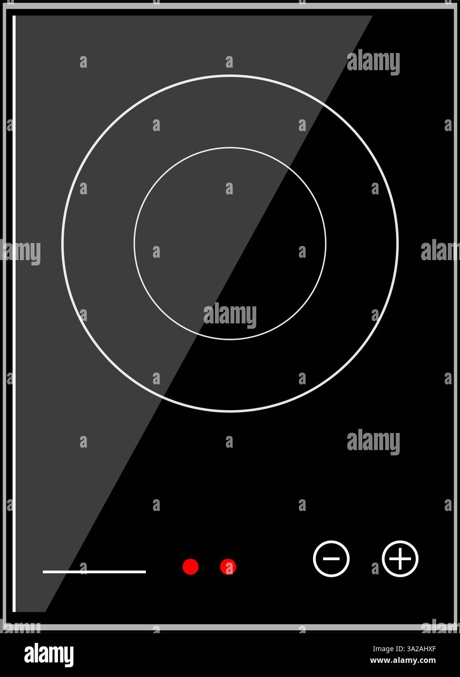 stemware induction cooktop cartoon vector illustration Stock Vector ...