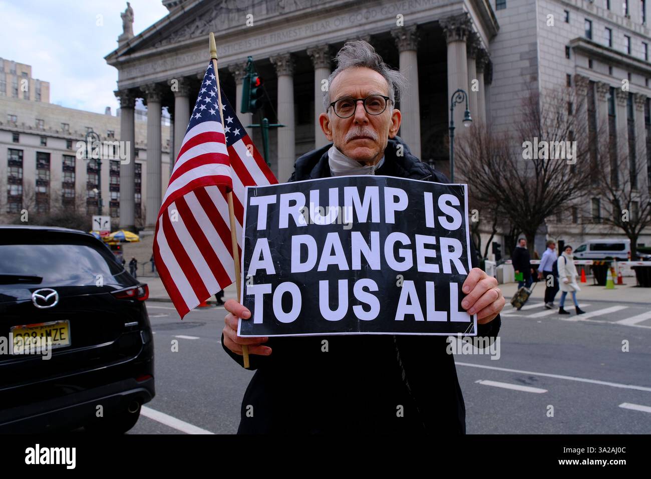 New York, NY, USA. 12th Mar, 2025. Hundreds of Pro-Palestine protestors ...