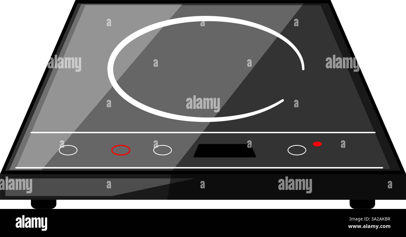 crystal induction cooktop cartoon vector illustration Stock Vector ...