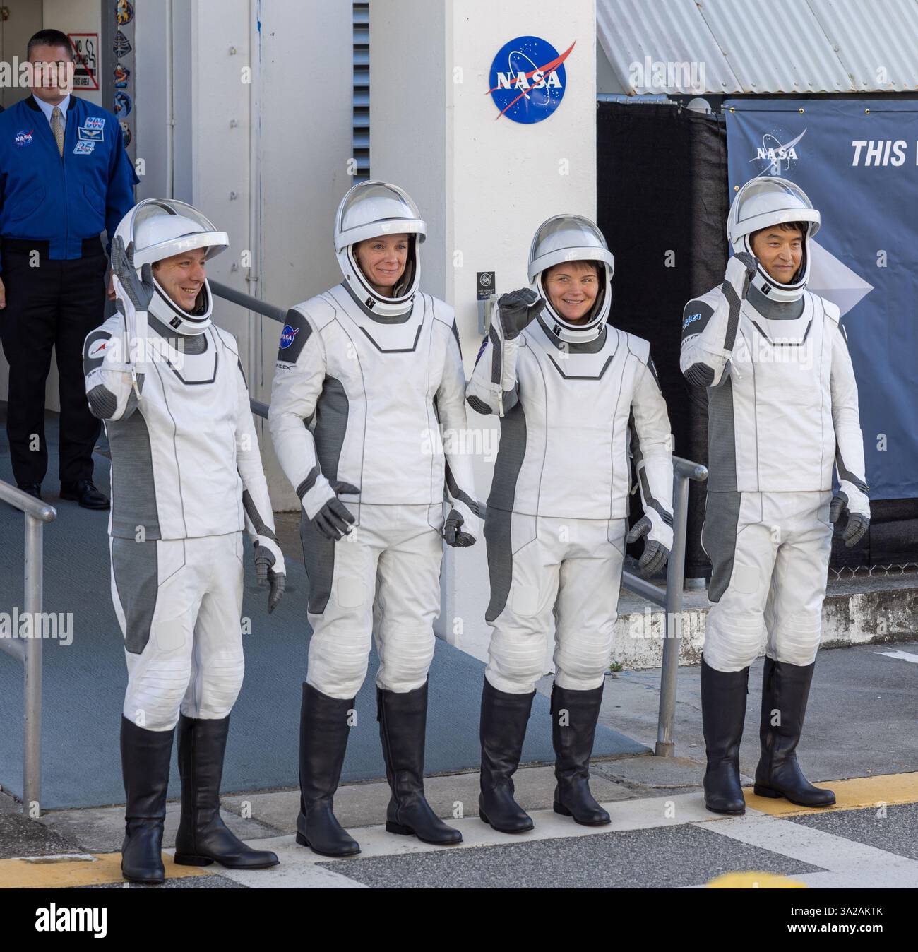 Kennedy Space Center, USA. 12th Mar, 2025. Anne McClain commander USA, Nichole Ayers Pilot USA ...