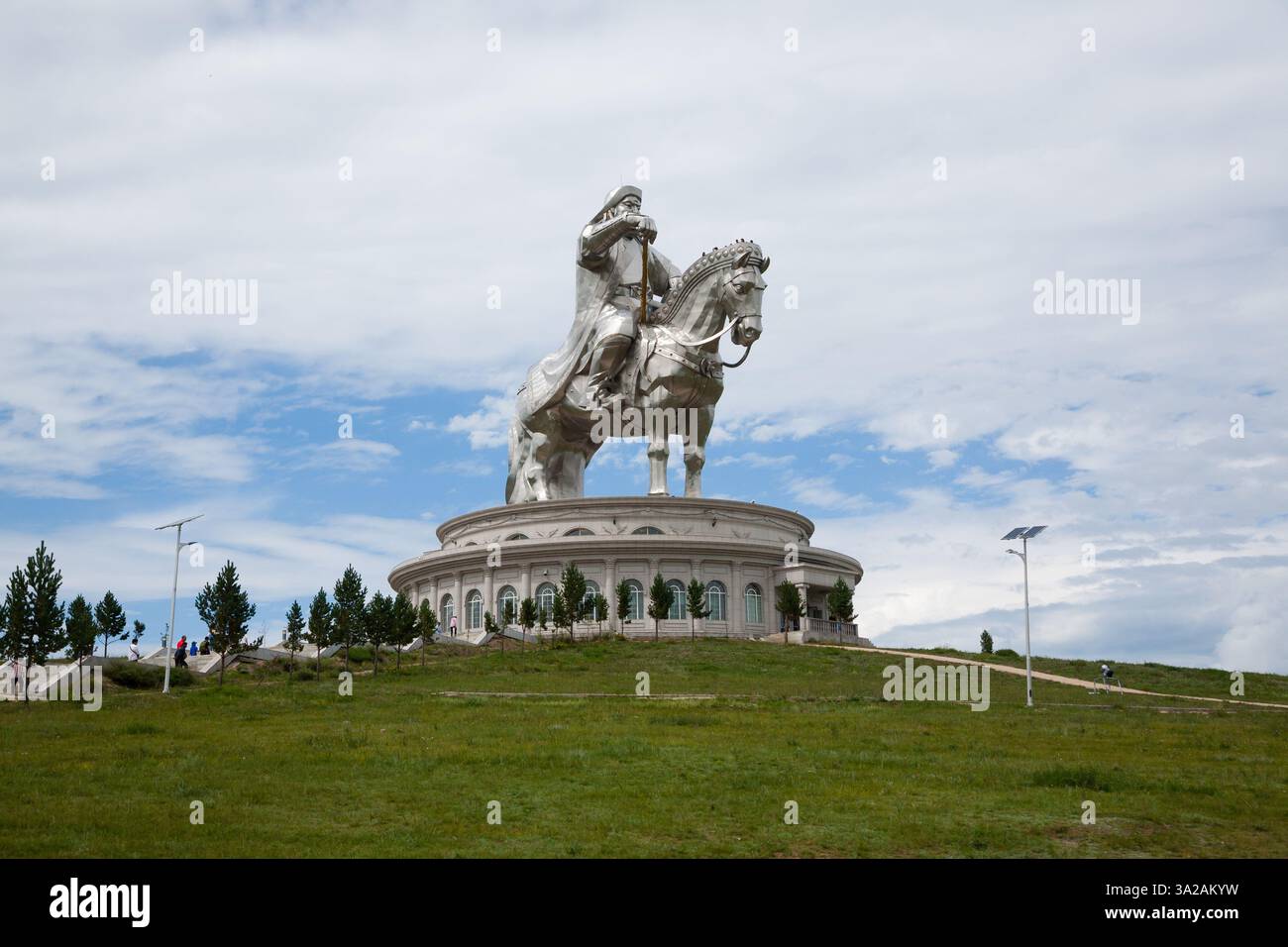 Genghis Khan equestrian statue view, Mongolia. Tallest equestrian statue in the world Stock ...