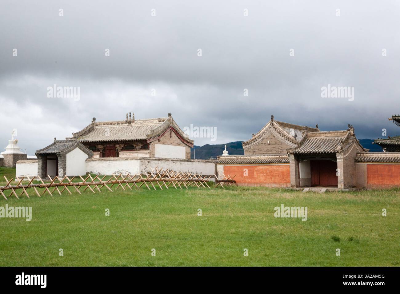 Erdene Zuu monastery view, Mongolia landmark. Buddhist monastery Stock Photo - Alamy