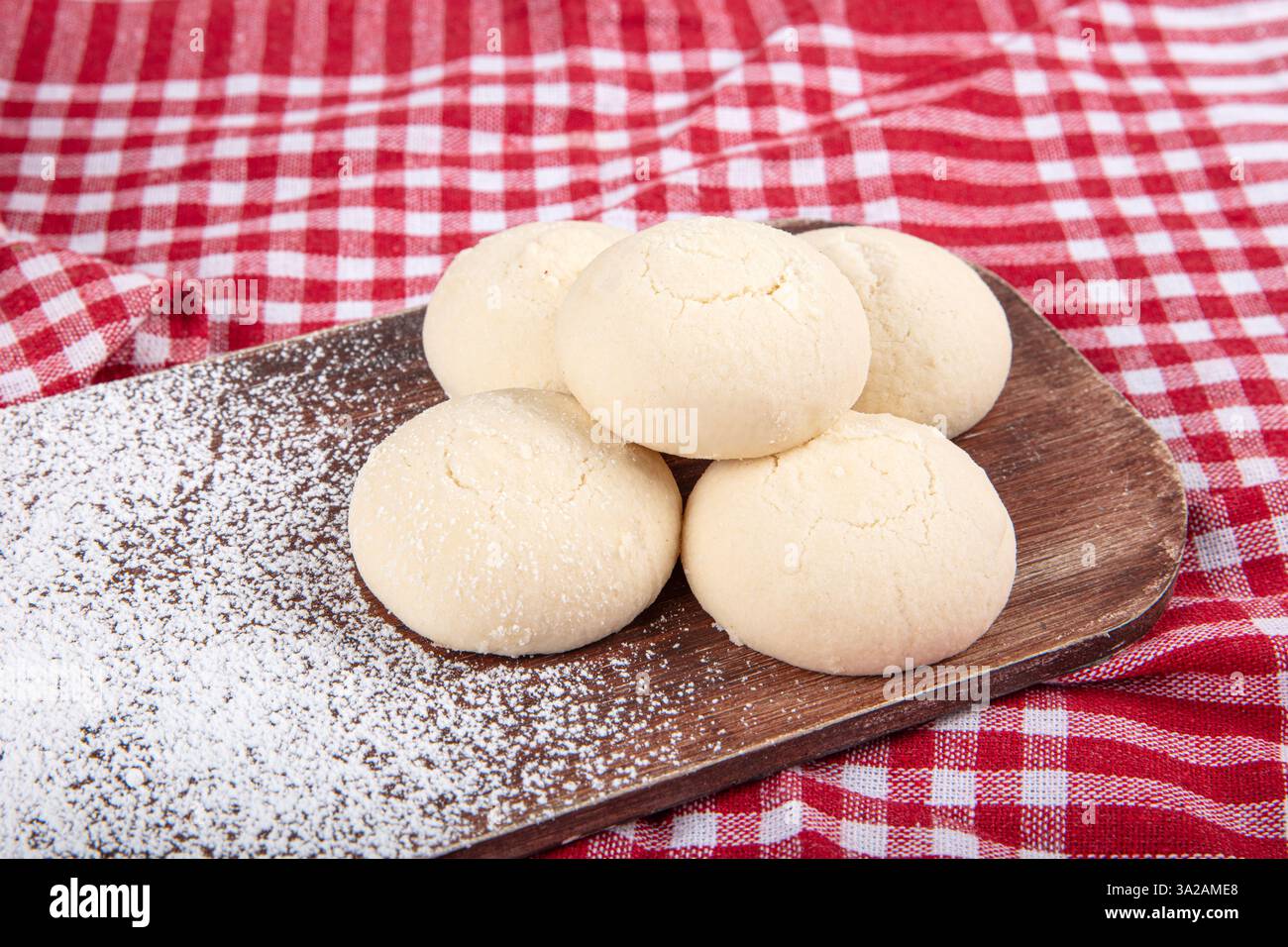 Flour Cookies sweet snack. Traditional Delicious Turkish dessert; flour ...