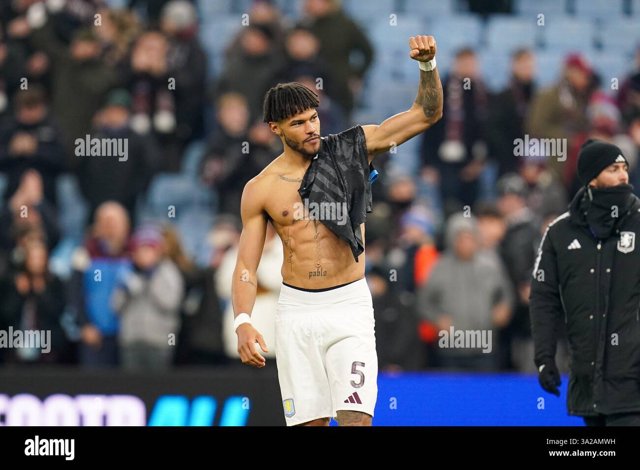 Birmingham, UK. 12th Mar, 2025. Aston Villa FC defender Tyrone Mings (5 ...