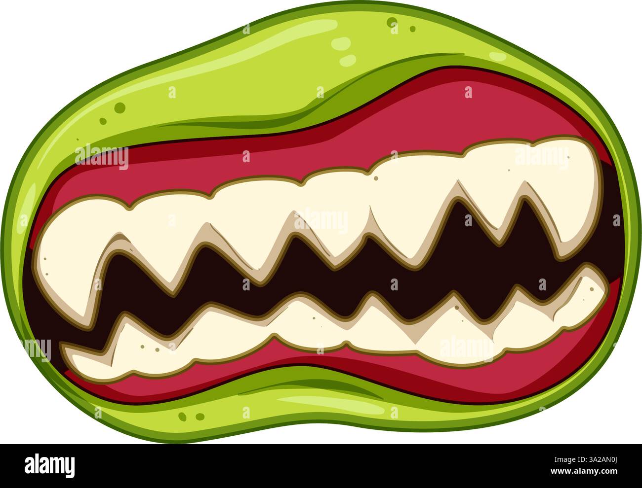 haunted horror mouth cartoon vector illustration Stock Vector Image ...