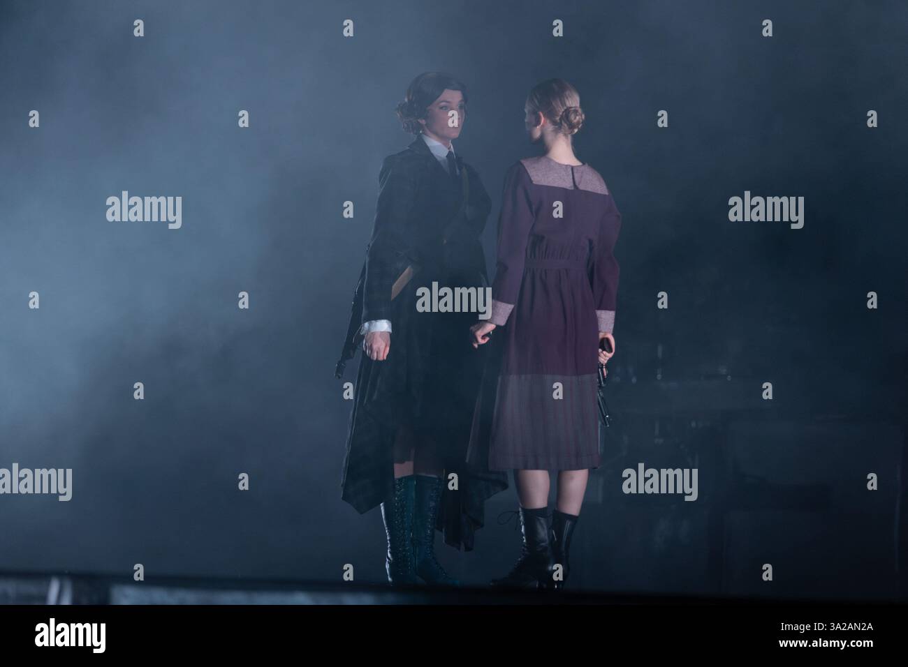 Paris, France. 12th Mar, 2025. Dancer perform during 'Peaky Blinders ...