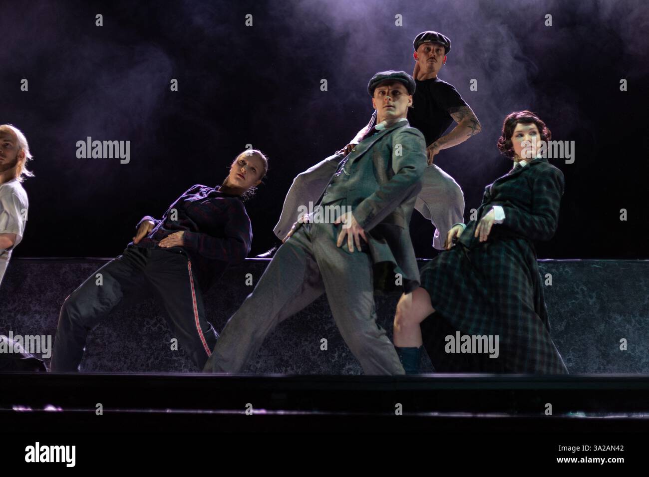 Paris, France. 12th Mar, 2025. Dancer perform during 'Peaky Blinders ...