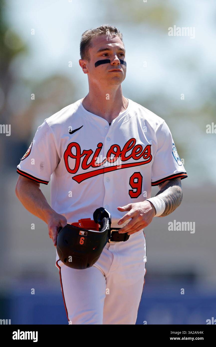 SARASOTA, FL - MARCH 12: Baltimore Orioles outfielder Tyler O'Neill (9 ...