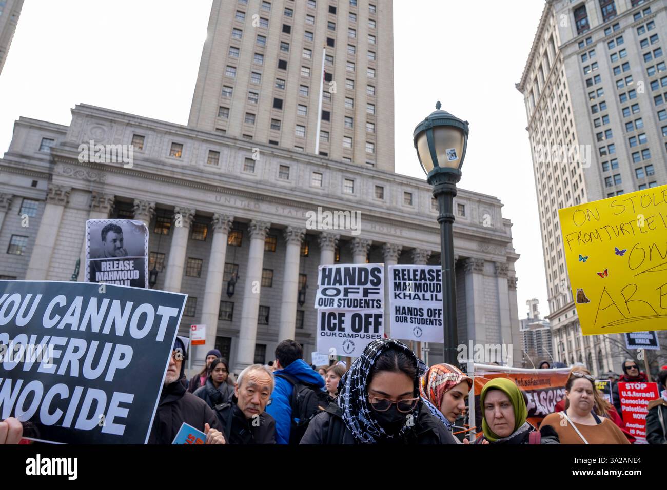 NEW YORK, NEW YORK - MARCH 12: Protesters gather in Foley Square ...