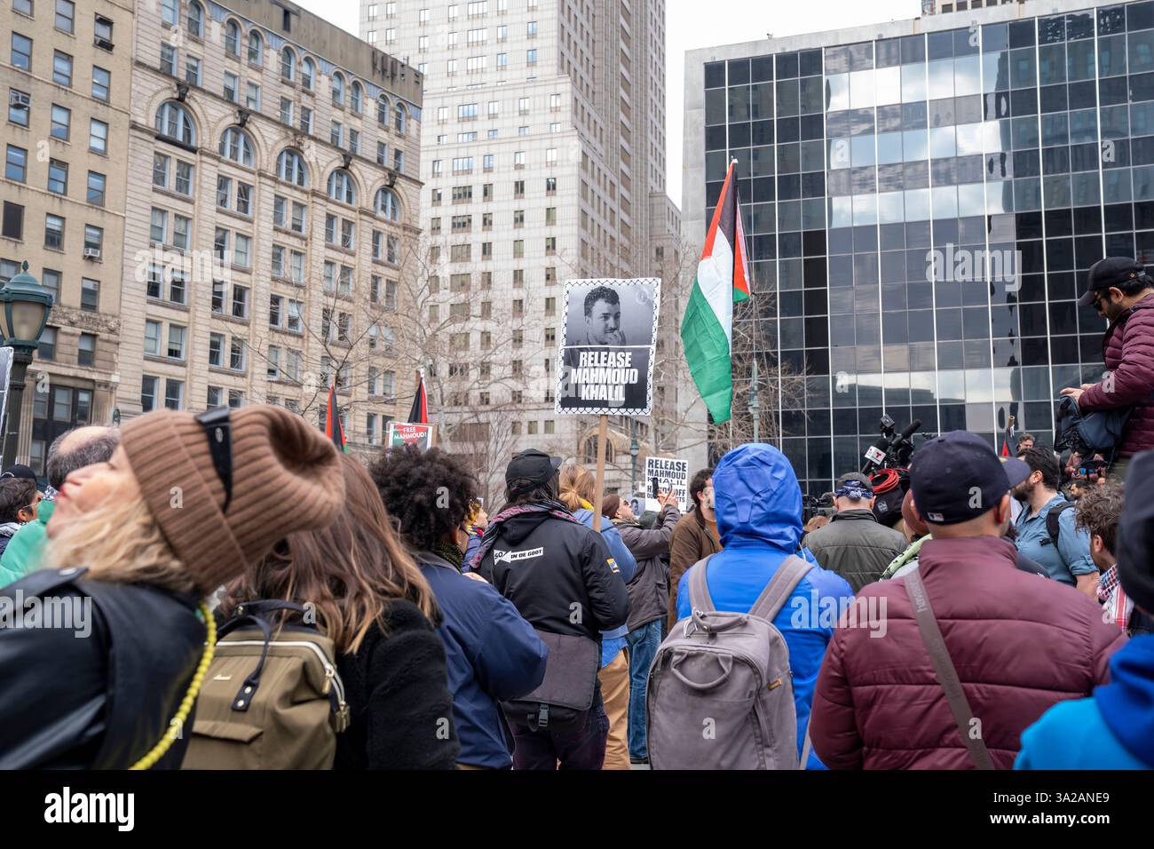NEW YORK, NEW YORK - MARCH 12: Protesters gather in Foley Square ...
