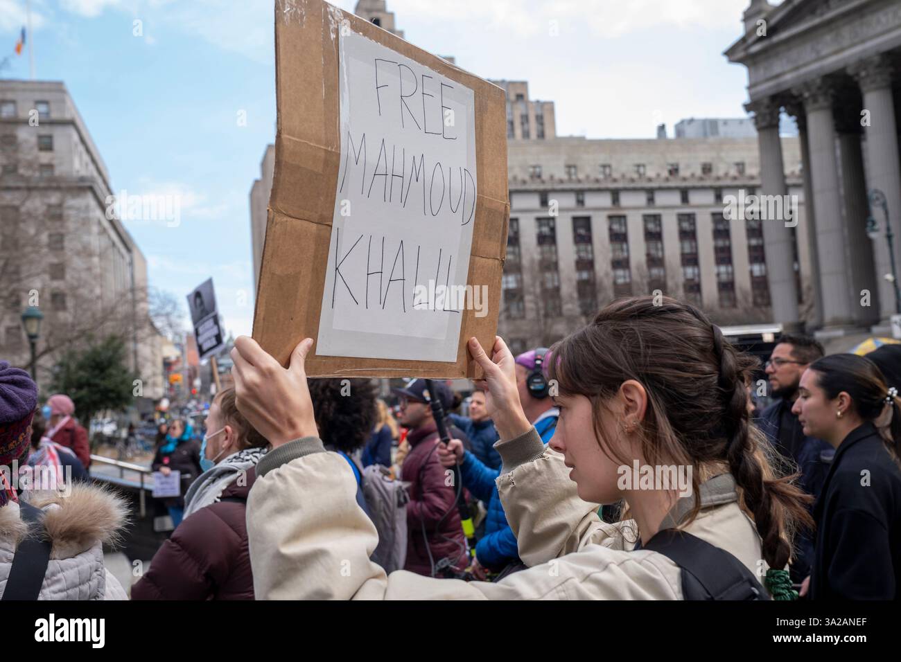 NEW YORK, NEW YORK - MARCH 12: Protesters gather in Foley Square ...