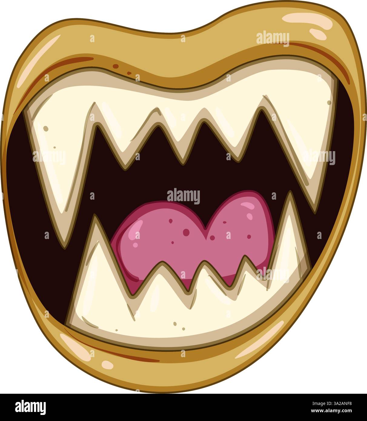 blood horror mouth cartoon vector illustration Stock Vector Image & Art ...