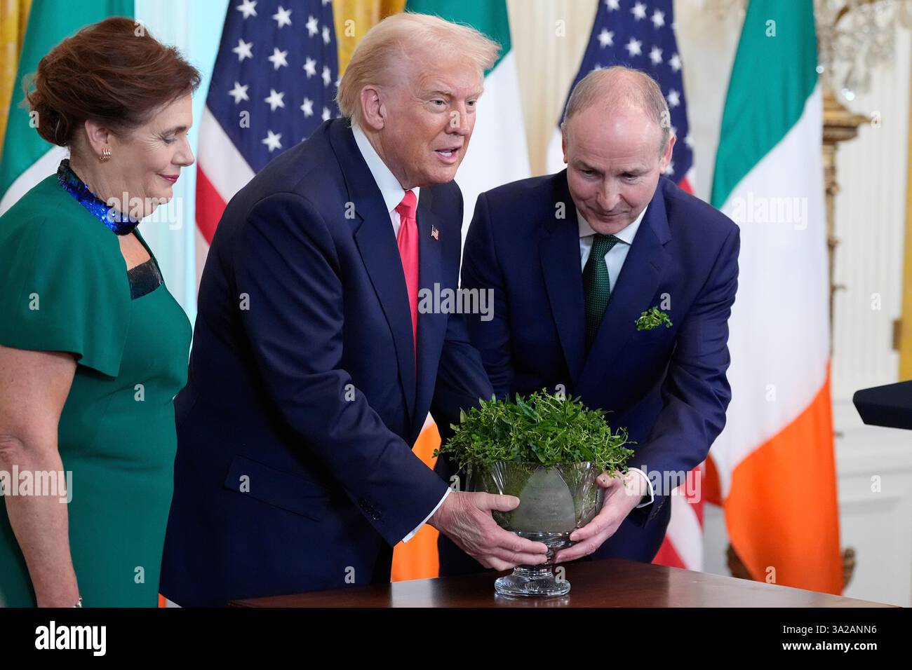 Ireland's Prime Minister Micheál Martin and his wife Mary O'Shea, with ...