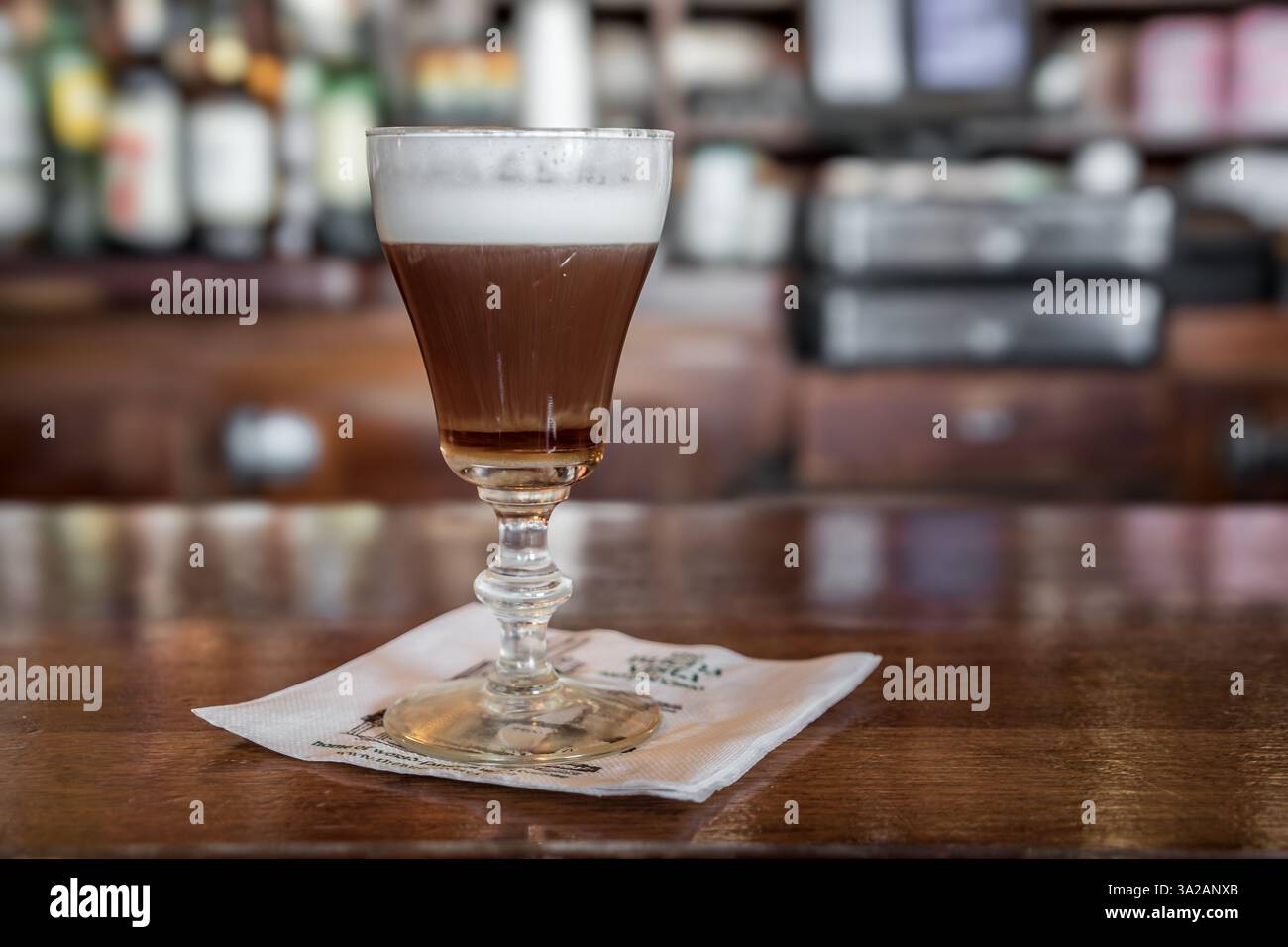 San Francisco, USA - March 25, 2024: Irish Coffee drinks made at the ...