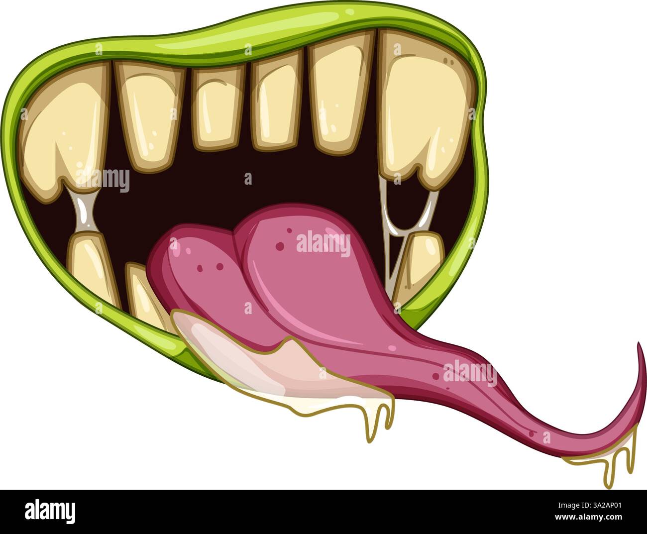 scream horror mouth cartoon vector illustration Stock Vector Image ...