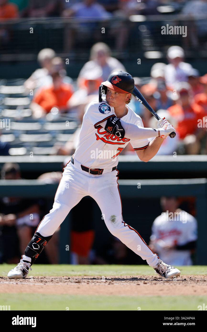 SARASOTA, FL - MARCH 12: Baltimore Orioles shortstop Jackson Holliday ...