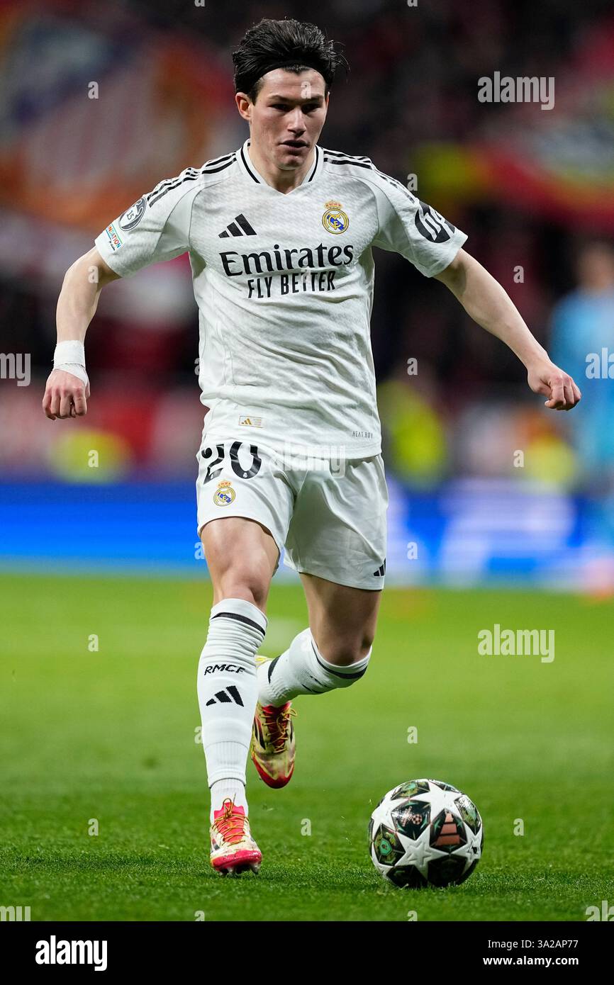 Fran Garcia of Real Madrid in action during the UEFA Champions League ...