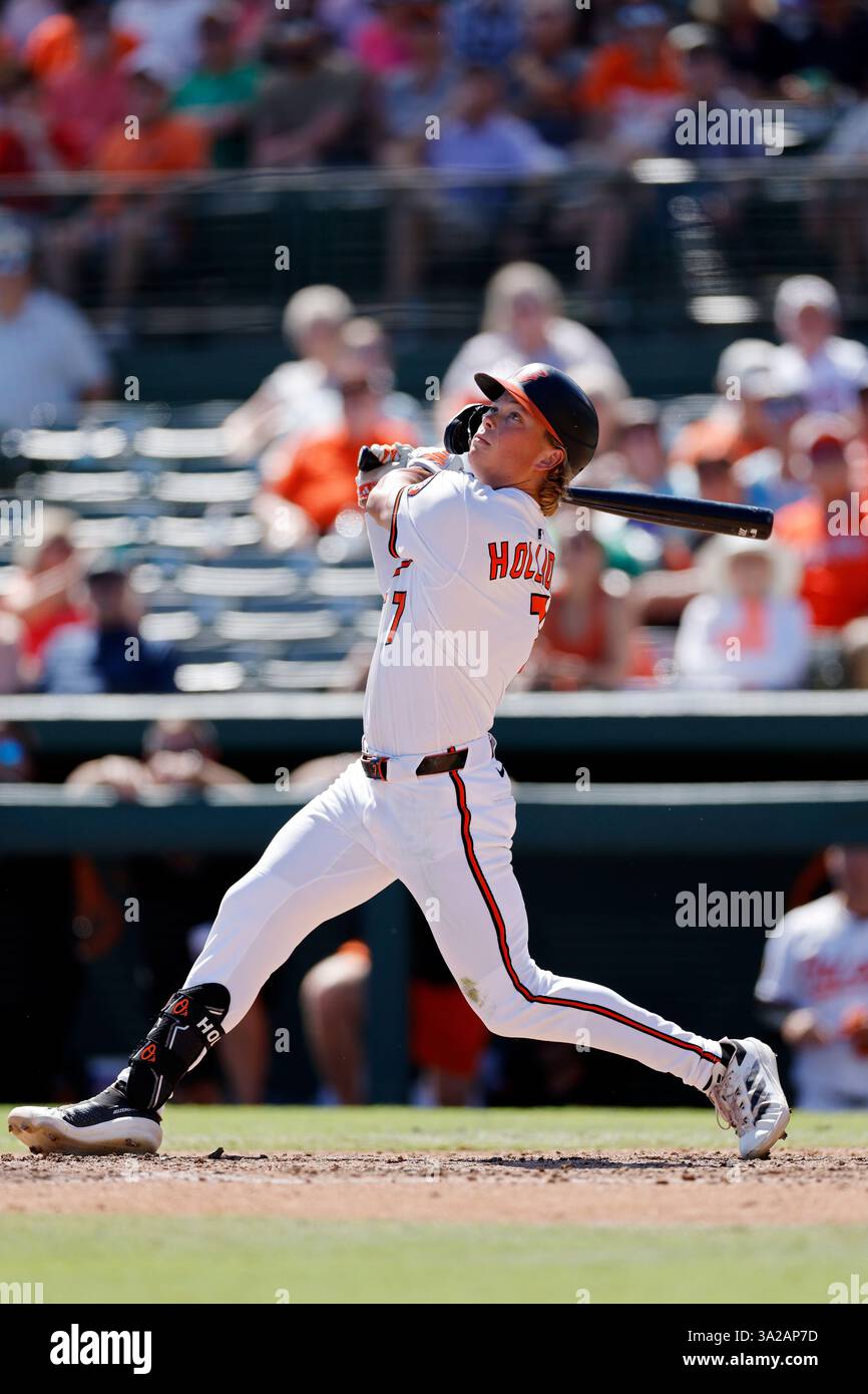SARASOTA, FL - MARCH 12: Baltimore Orioles shortstop Jackson Holliday ...