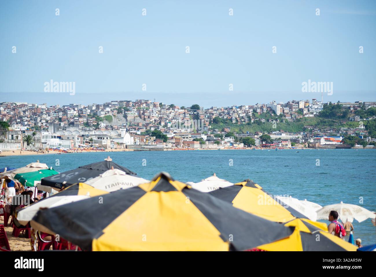 Salvador, Bahia, Brazil - December 31, 2024: People are having fun on ...