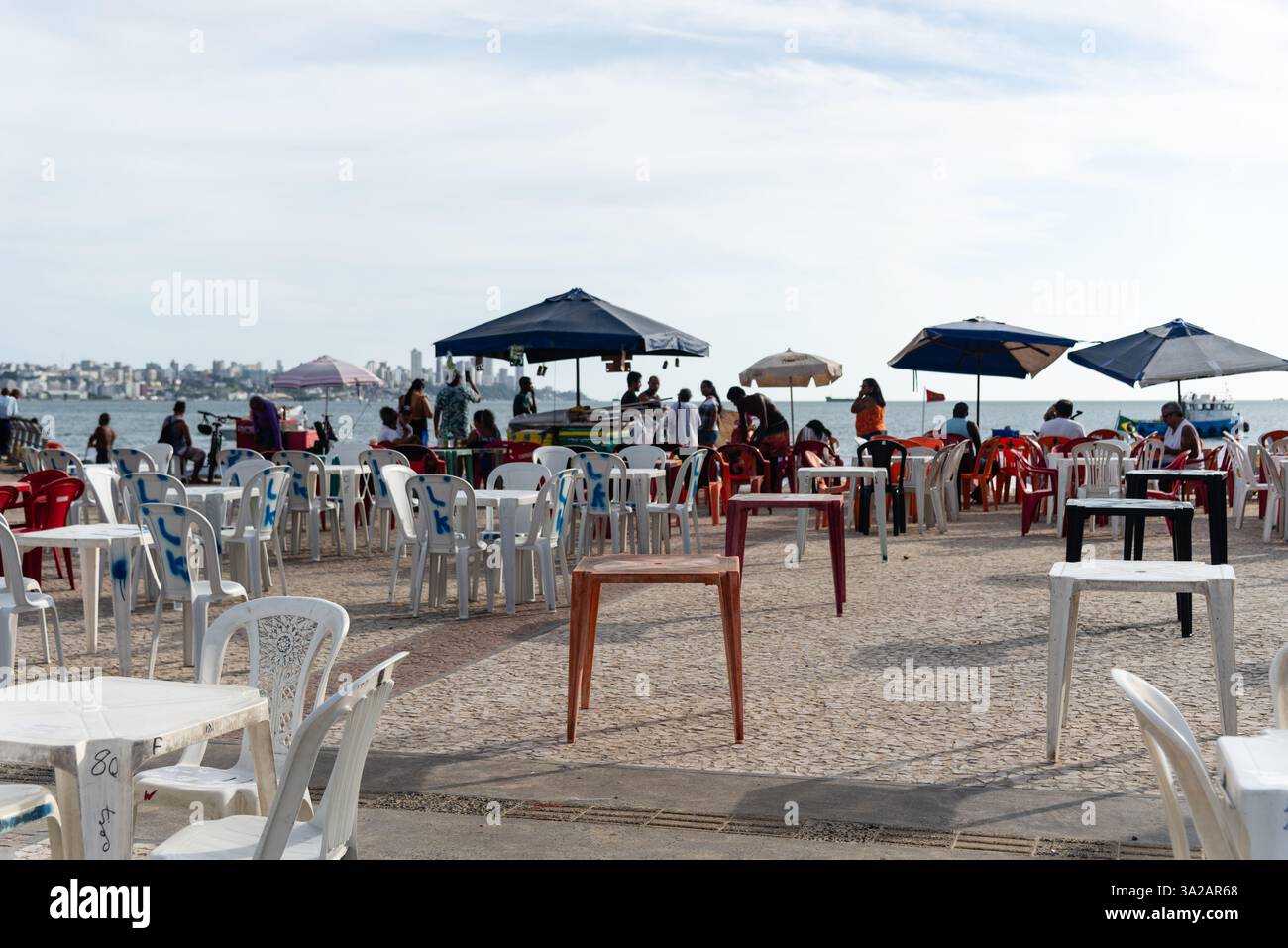 Salvador, Bahia, Brazil - December 31, 2024: People are having fun on ...