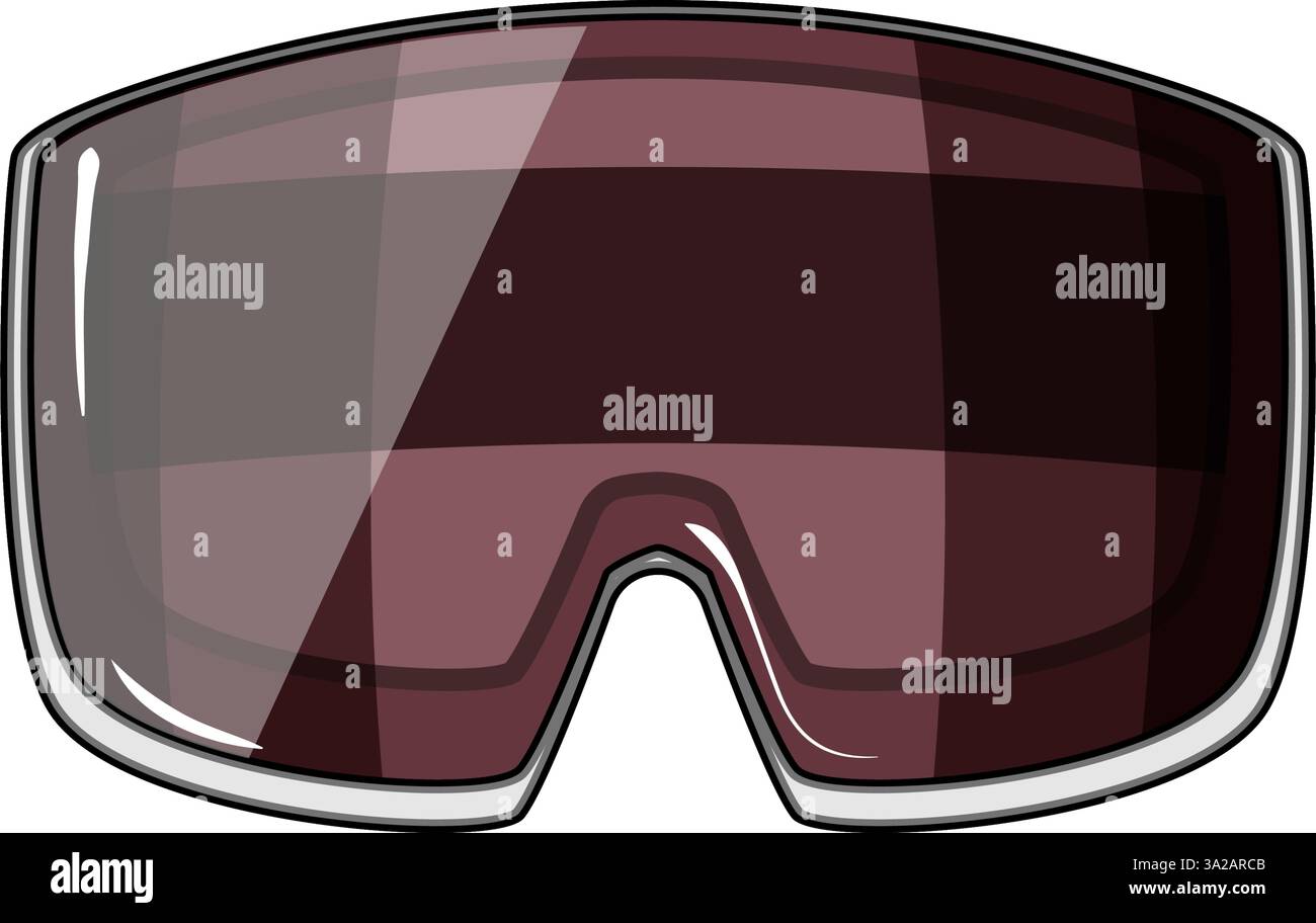 visibility goggles ski cartoon vector illustration Stock Vector Image ...